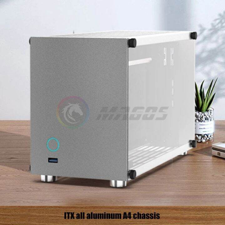 Aluminum ITX Mini Case Gaming Desktop Computer With Double-sided Glass HTPC A05,PC Gamer DIY ...