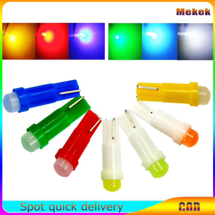 Mekek T5 Car Bulb Ceramic T5 Car Led Dashboard Light Makeup Light 1SMD ...