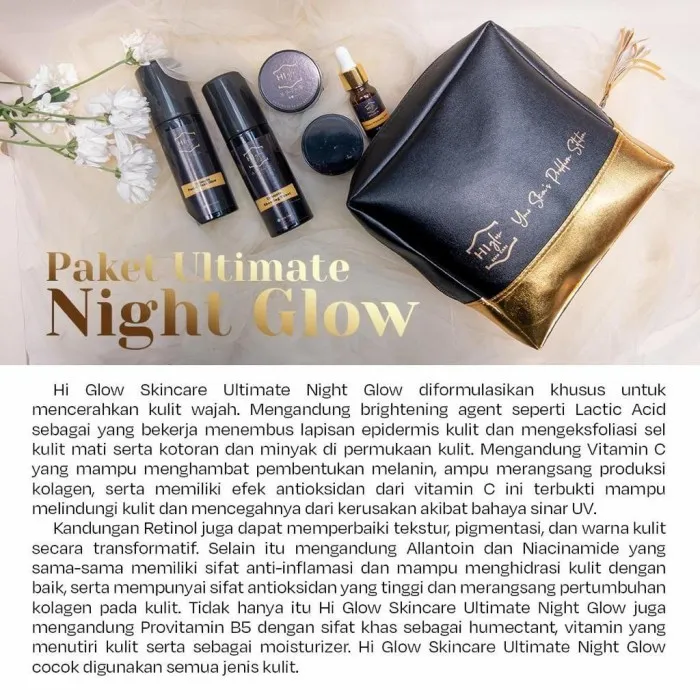Ultimate Night Glow For Acne Hi Glow Skincare 100% Original BPOM RI ...