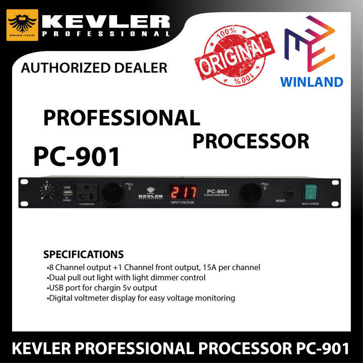 Kevler Professional by Winland PC-901 Professional Processor 8 channel Output + 1 Channel Front ...