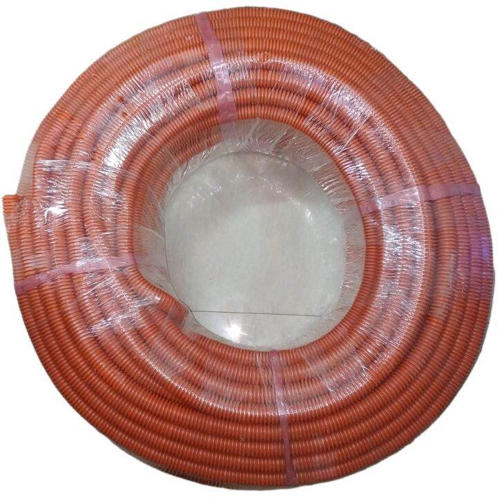 ORANGE PVC FLEXIBLE HOSE 1/2 X 100 METERS PER ROLL CABLE FLEX CORRUGATED PIPE | Lazada PH