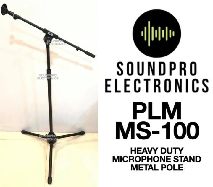 PRO STAX/PLM MS-100 HEAVY DUTY EXTENDABLE MICROPHONE STAND | Lazada PH