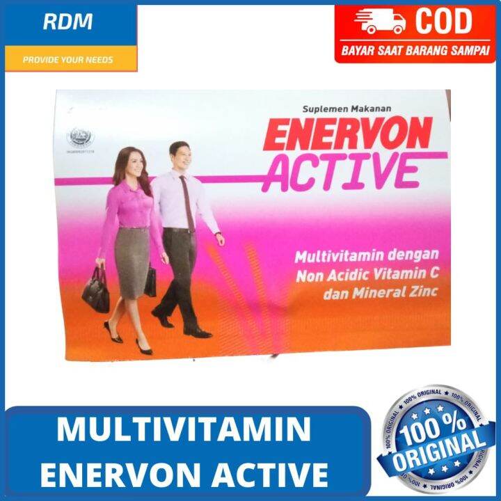 ENERVON ACTIVE MULTIVITAMIN DENGAN NON ACIDIC VITAMIN C DAN MINERAL ...