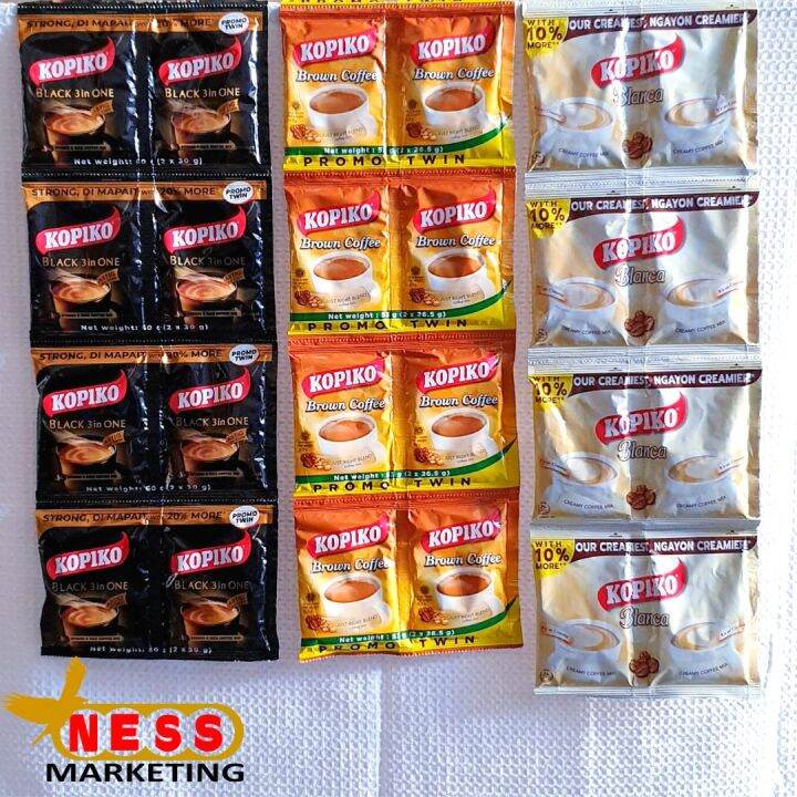 Kopiko Black, Brown and Blanca 3-in-1 Promo Twin 12 x 10 x 50g | Lazada PH