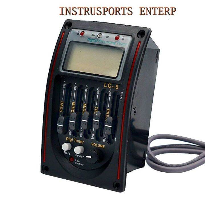 Guitar Acoustic LC-5 - 5 Band EQ Equalizer Pick-up Preamplifier with ...