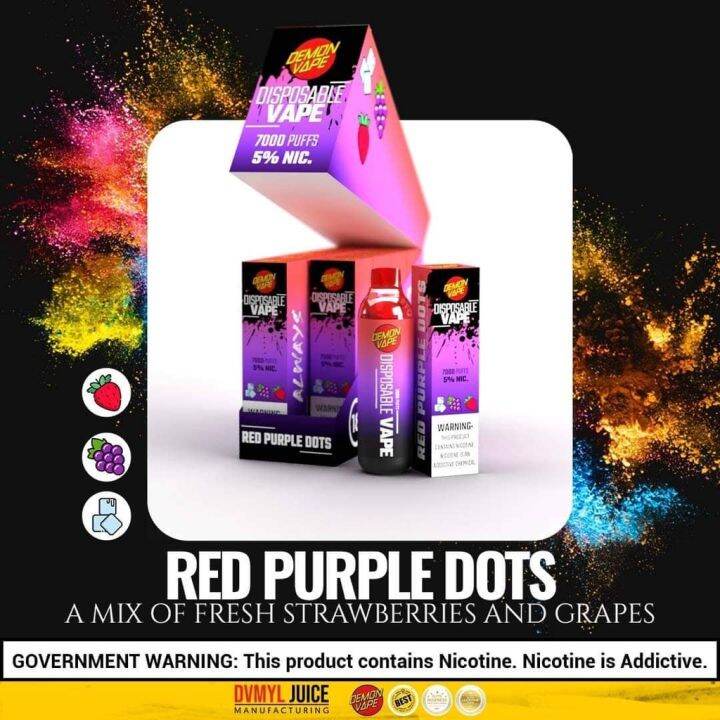 HOT SELL DEMON VAPE DISPOSABLE 7K PUFFS RECHARGEABLE | Lazada PH