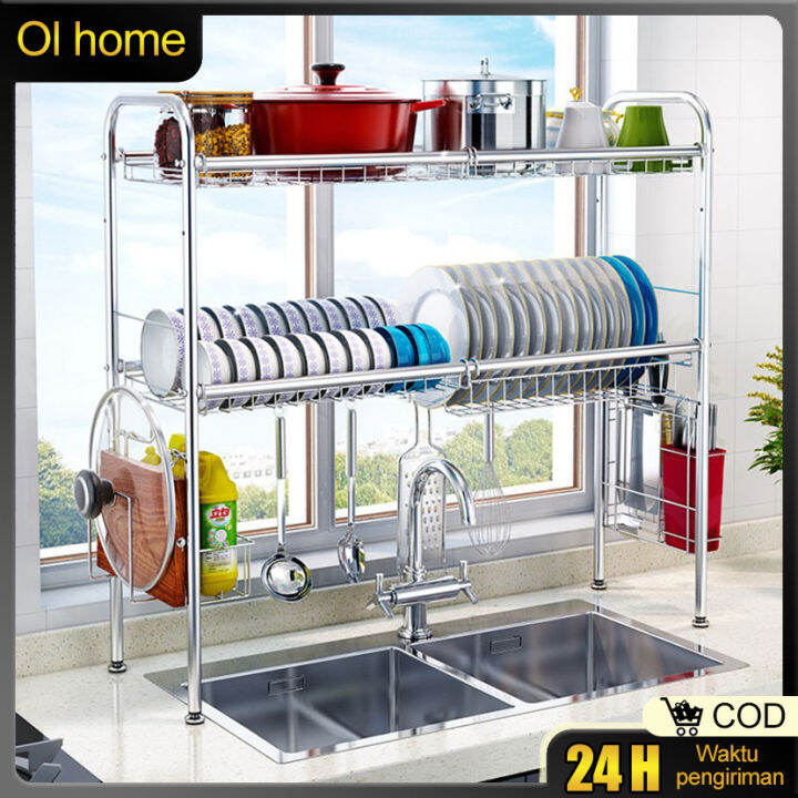 Rak Piring Wastafel Stainless Steel Rak Cuci Piring Wastafel Rak Dapur ...