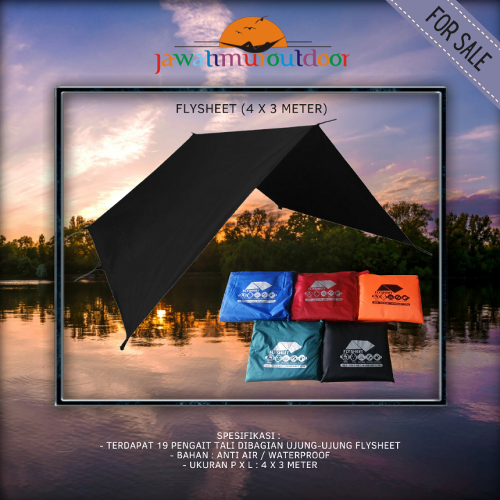Flysheet Fly Sheet 3x4 Meter Waterproof Bivak Tarptent Cover Tenda ...