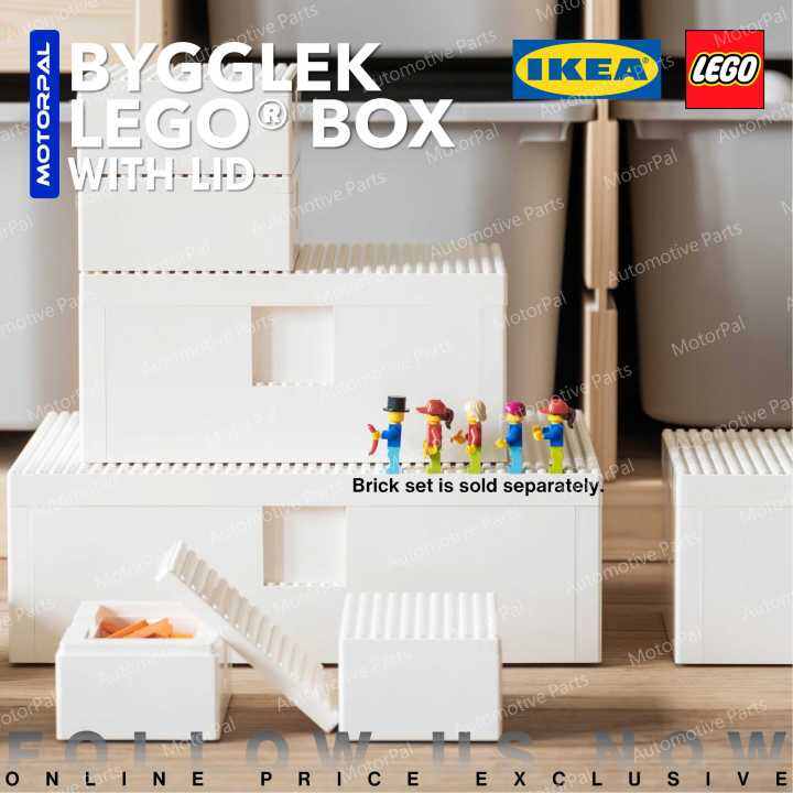 GENUINE IKEA BYGGLEK LEGO® BOX WITH LID | Lazada