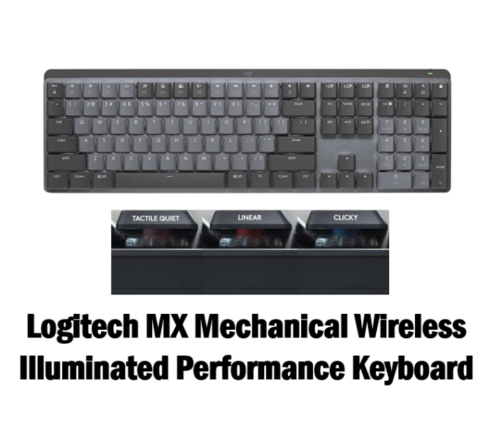Logitech MX Mechanical Wireless Illuminated Performance Keyboard ...