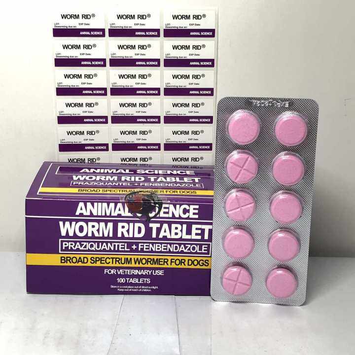 [SOUTH VET II] 10 tablets Animal Science Worm Rid Dewormer for Dog ...