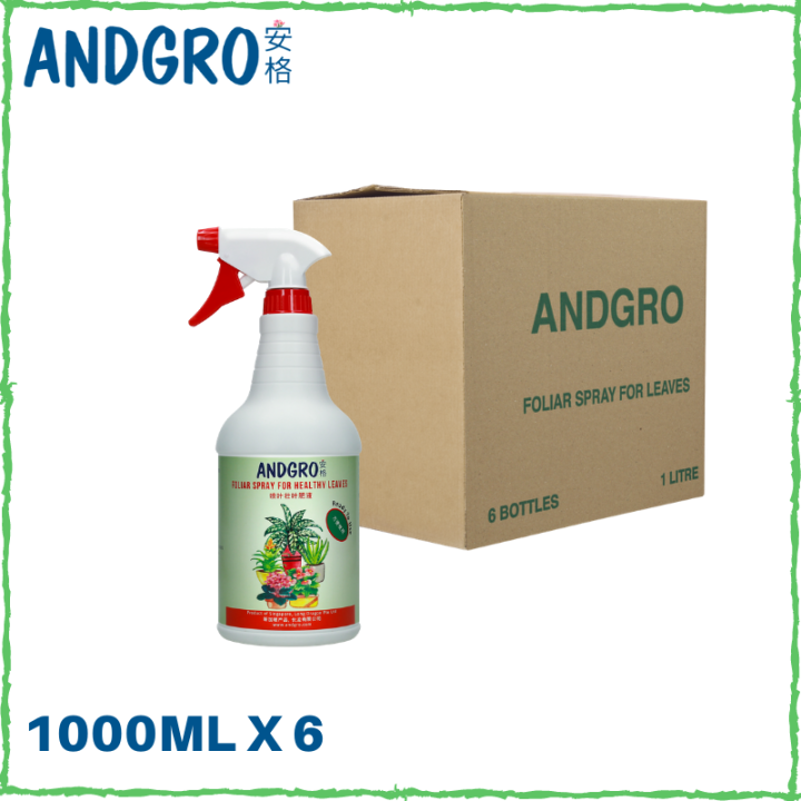 ANDGRO Foliar Spray for Healthy Leaves (Carton Deal, 1000ml x 6 Bottles ...