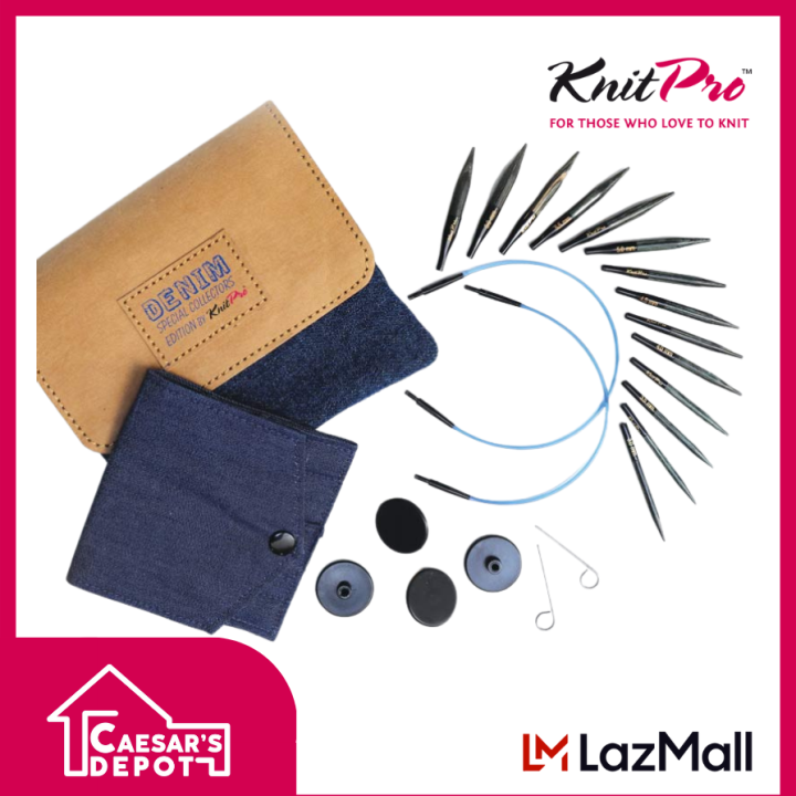 KnitPro Denim Special Collection Indigo Wood Mini Interchangeable Needle Set 50MM (20645 ...