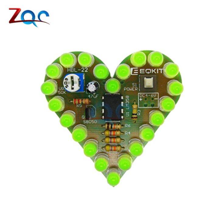 Heart Shape LED DIY Kit Heart Shape Lamp Kit DC 4V-6V Red White Blue ...