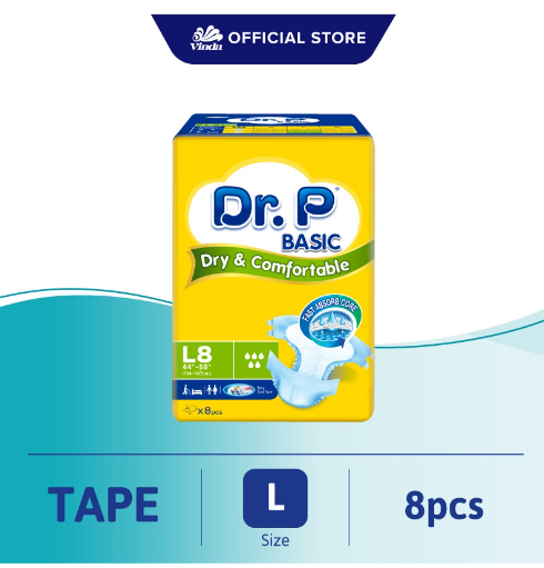 Dr.P by TENA (Basic) M10/L8/XL8 Adult Diaper | Lazada