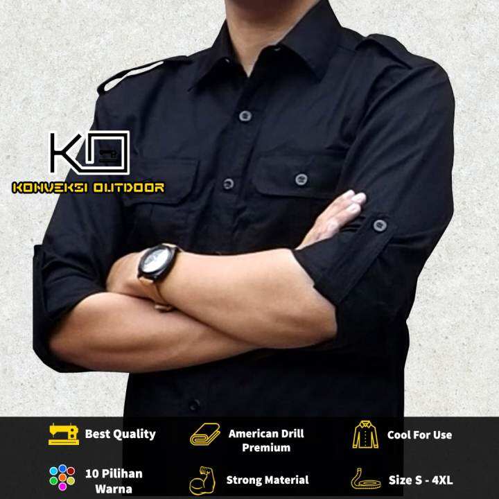 BAJU KEMEJA PDL LAPANGAN OUTDOOR PREMIUM PRIA LENGAN PANJANG - Seragam ...