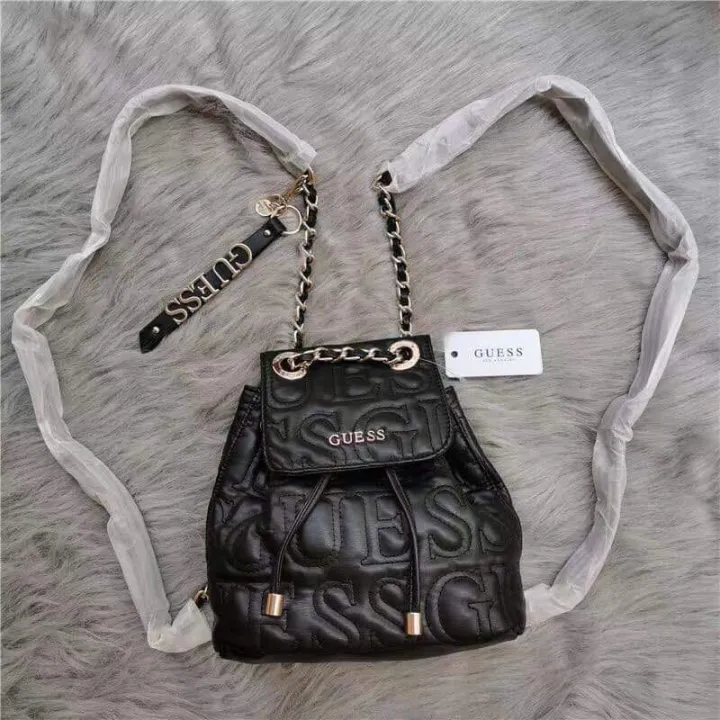 GUESS SMALL BACKPACK LEATHER | Lazada PH