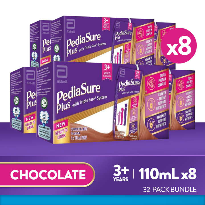 Pediasure Plus Ready to DrinkChoco 110ML x 4 For Kids Above 3 Years Old ...