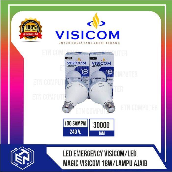 LAMPU LED EMERGENCY VISICOM MAGIC 18 WATT BERGARANSI | Lazada Indonesia