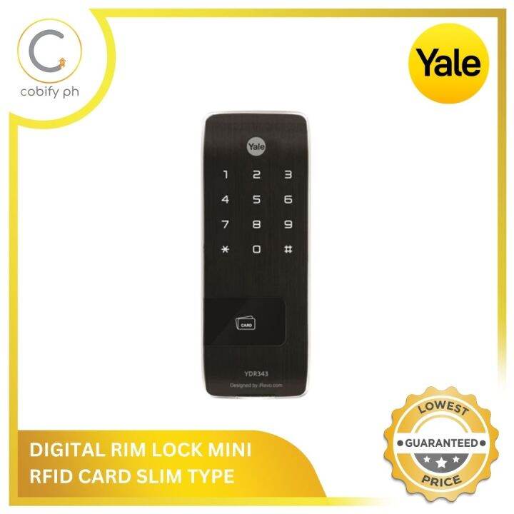 Yale Digital Rim Lock Mini RFID Card Slim Type | Lazada PH