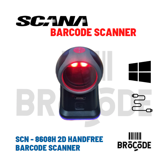 Scana SCN-8608H 2D HANDSFREE BARCODE SCANNER QRCODE SCANNER | Lazada PH