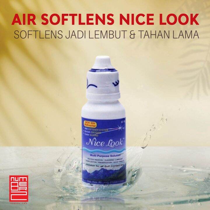Air softlens nice look 60 ml cairan untuk cuci softlens bagus anti ...