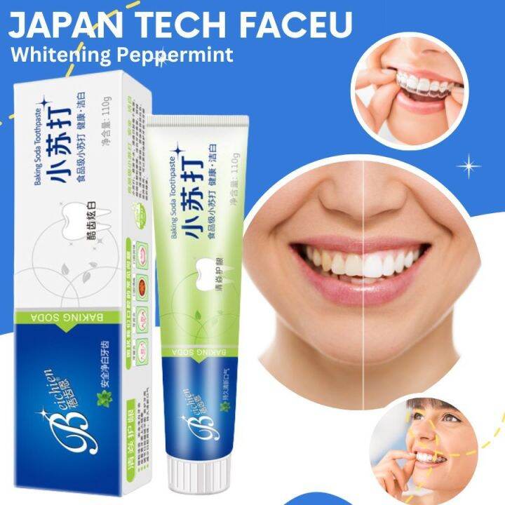Japan tech faceu toothpaste face u baking soda Whitening Peppermint ...