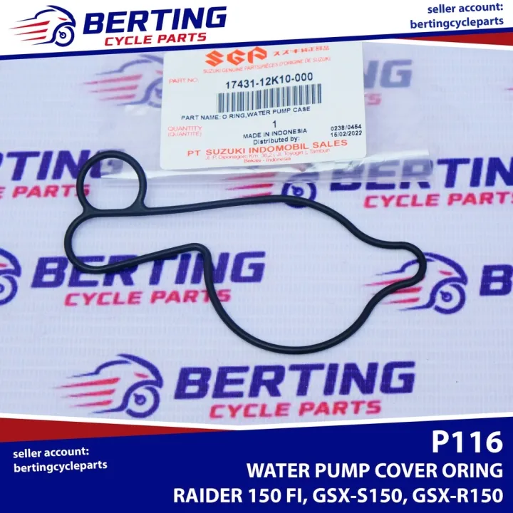 SGP ORING WATER PUMP COVER Suzuki Raider 150 FI GSX-S150 GSX-R150 Genuine 17431-12k10-000 ...