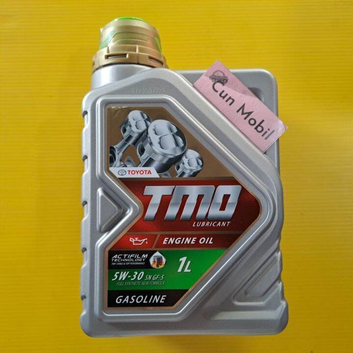 Oli Mesin Toyota TMO SAE 5W-30 isi 1 Liter tutup hijau New produk ...