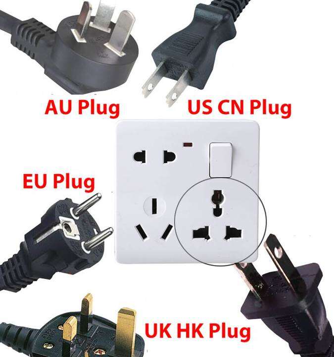 US/AU/UK/EU/ Wall Socket Wall Socket Panel With Main Switch 250V 16A ...