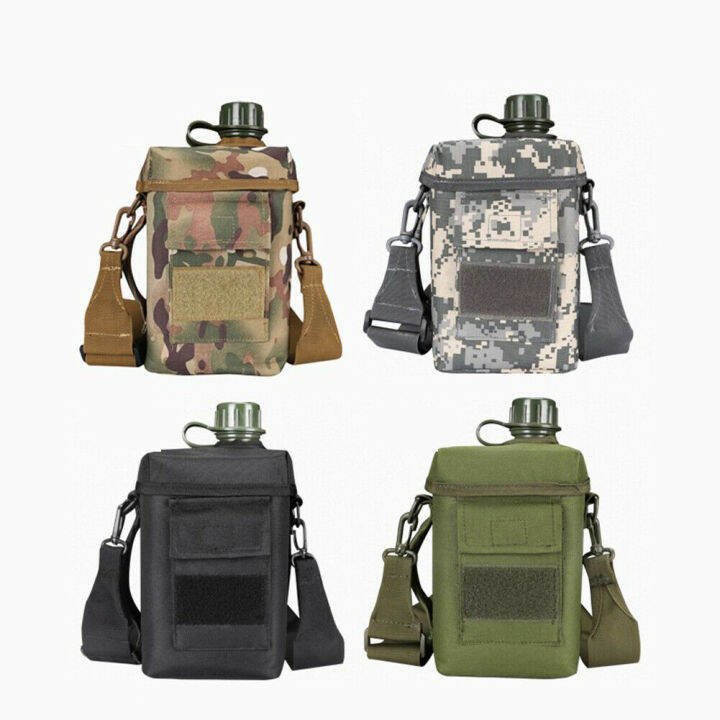 Large Capacity Tactical Sport Water Bottle Army 1L 2L 1 2 Liter Molle ...
