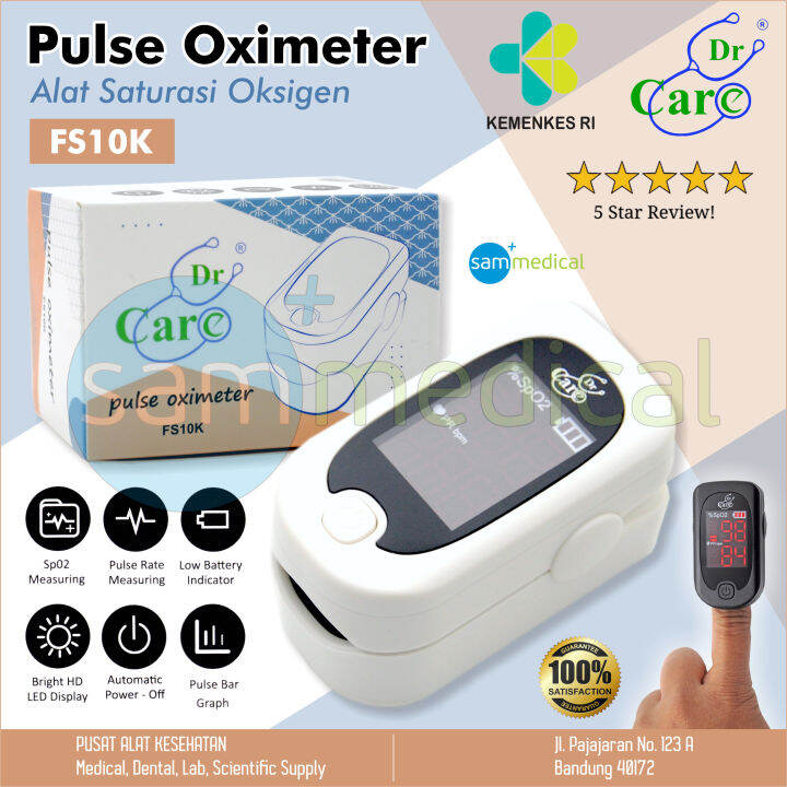Dr Care Finger Tip Pulse Oximeter FS10K / SpO2 Saturasi Oksigen ...