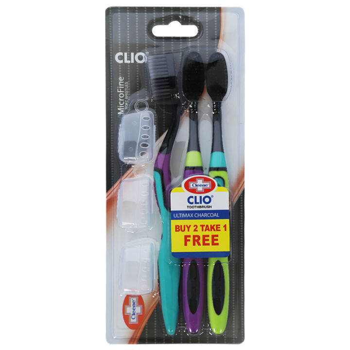 Cleene CLIO Toothbrush Ultimax Charcoal (Buy 2 Take 1) | Lazada PH