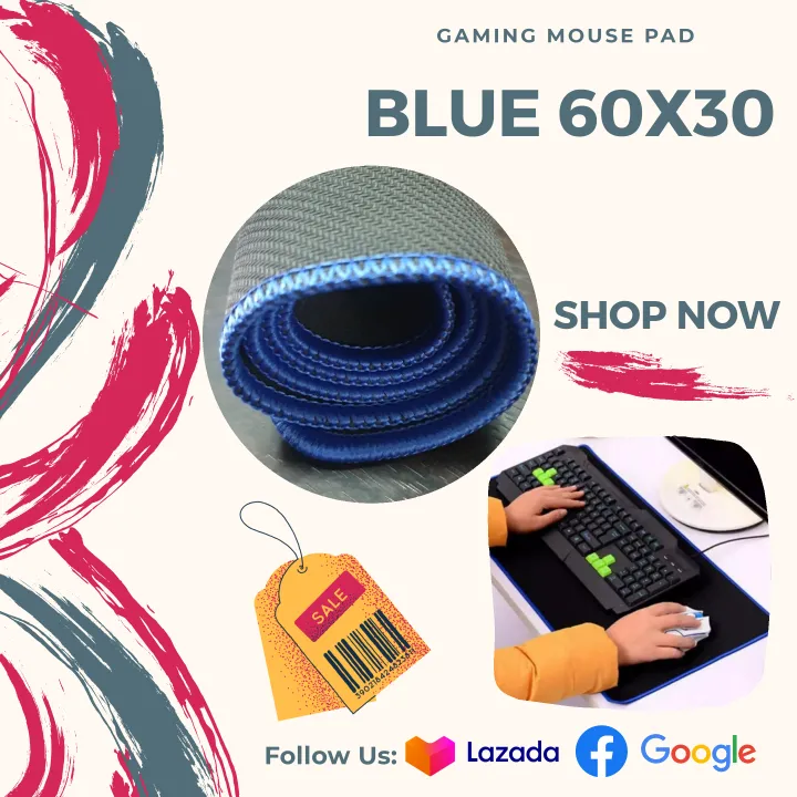 Gaming Mouse Pad Blue 60X30 | Lazada PH