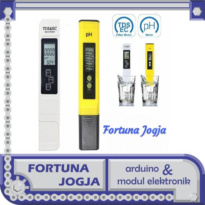Paket PH Meter Digital Otomatis Kalibrasi Dan TDS EC Meter Hidroponik ...