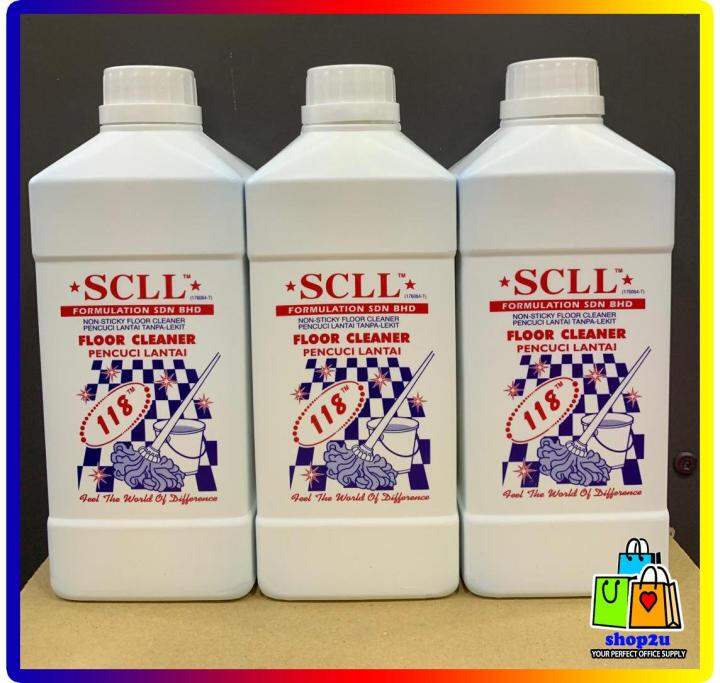 SCLL 118 NON-STICKY FLOOR CLEANER 1Litre (3 Bottles) | Lazada