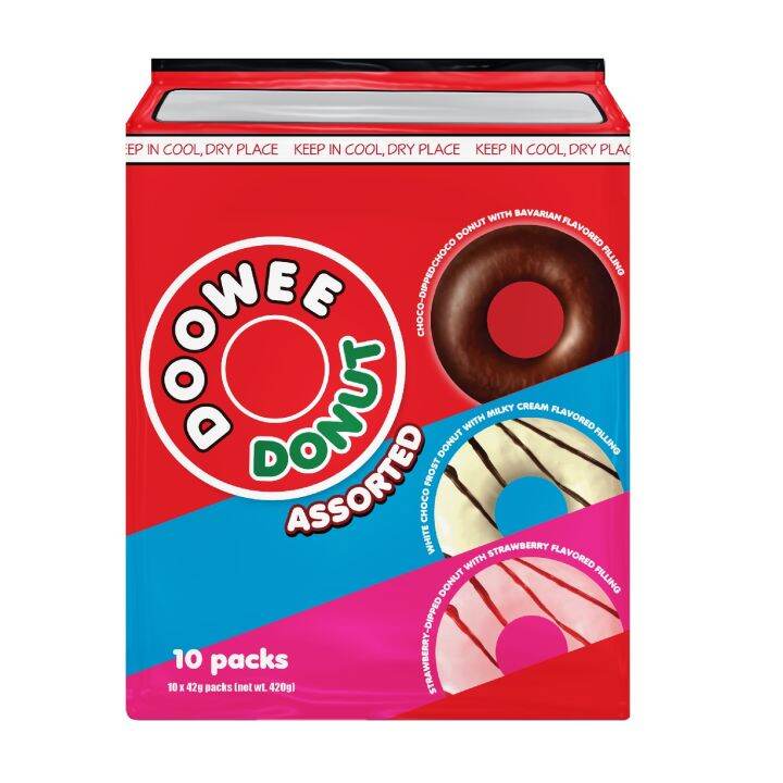 Doowee Donut Assorted Bag 42g x 10 | Lazada PH