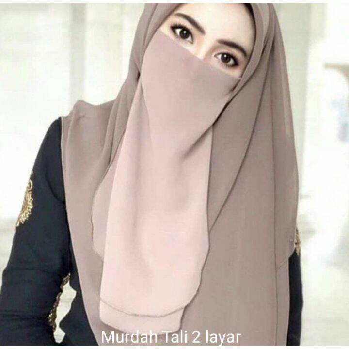 [ Hijab AlHumaira ] Niqab Purdah Humairah muslimah BLINK 2 Layer Viral ...