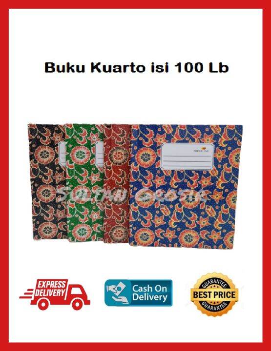 BUKU KUARTO ISI 100 LEMBAR PAPERLINE/BUKU AKUNTANSI KUARTO | Lazada ...