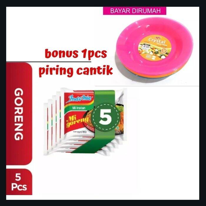 5pcs Indomie goreng + bonus 1pcs piring cantik | Lazada Indonesia