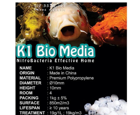[Pre order] k1 bio filter media repack 100g 200g 500g | Lazada