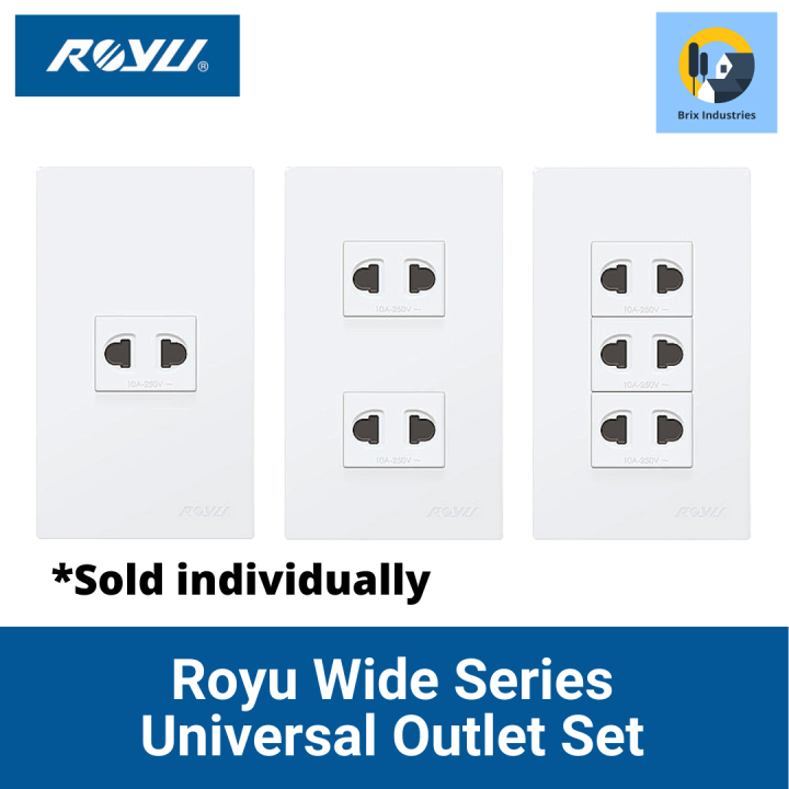 Royu Wide Series Universal Outlet Set 1 2 3 Gang WD111 WD113 WD115 ...