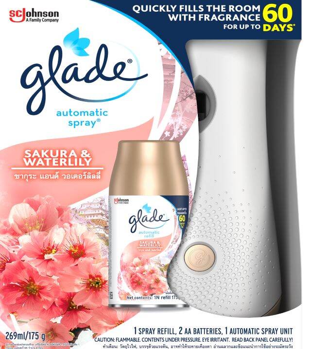 Glade Automatic Spray - Sakura & Waterlily Scent 269ml (Primary ...