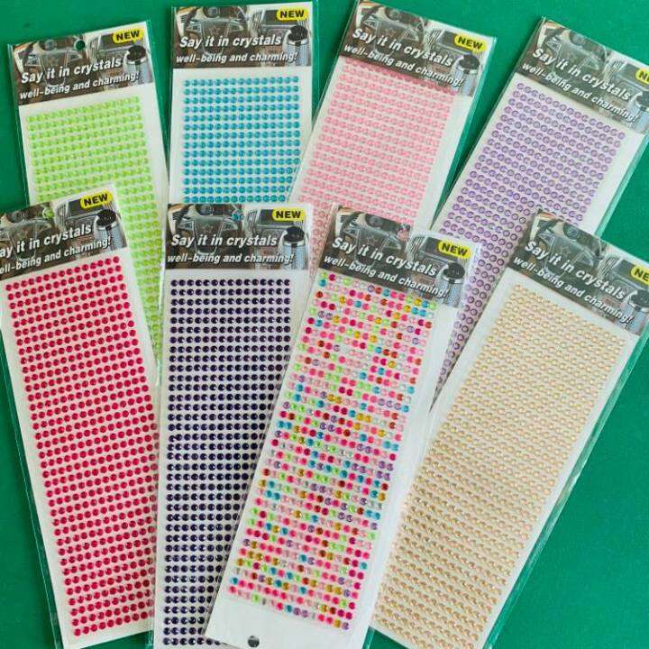 Self Adhesive Rhinestones Crystal Gem Stickers (555 pieces/sheet ...
