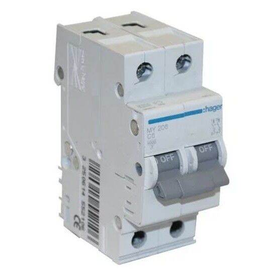 HAGER MY240E 40A 2P MINIATURE CIRCUIT BREAKER MCB 4.5KA | Lazada