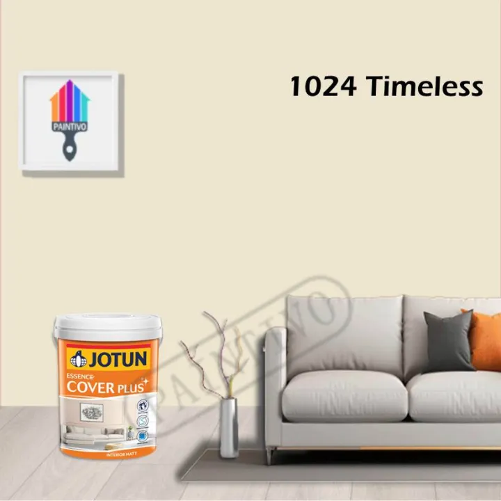 1024 Timeless 15L Jotun Essence Cover Plus Matt Grey Colour Interior Wall Paint Easy Wash Cat ...