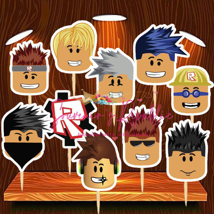 Roblox Face Theme Cupcake Topper 24 pcs | Lazada PH