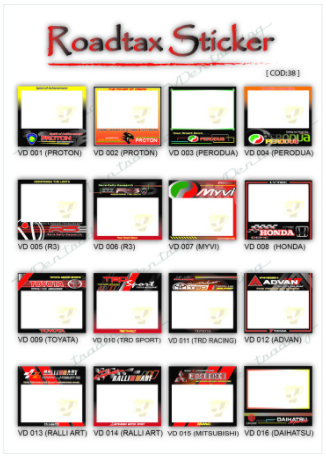 ★STICKER★ Car Road Tax Sticker | Lazada