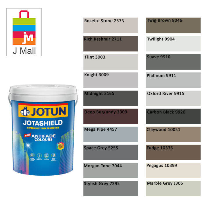 *📌📌* (2573-J305) 5L Jotun Jotashield Antifade Colours Exterior Paint Part 9 | Lazada