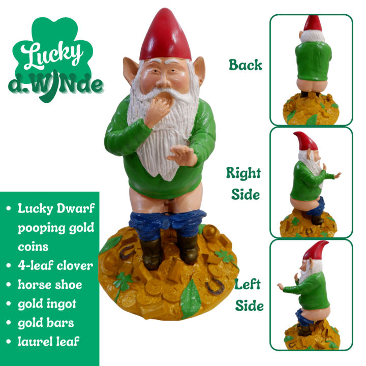 2021 17 Inches LUCKY Pooping Dwarf Bring Prosperity | LUCKY Pooping and ...